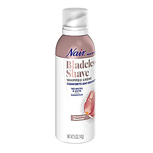 Nair Hair Remover Bladeless Shave Whipped Crème Infused with Rosewater, 5oz