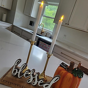 3D Black Wick Led Battery Operated Flameless Taper Candles Light with Remote Timer, Electric Fake Window Candle Flickering Like Real Wax, Flameless Ivory Candle Stick for Christmas/Home/Wedding