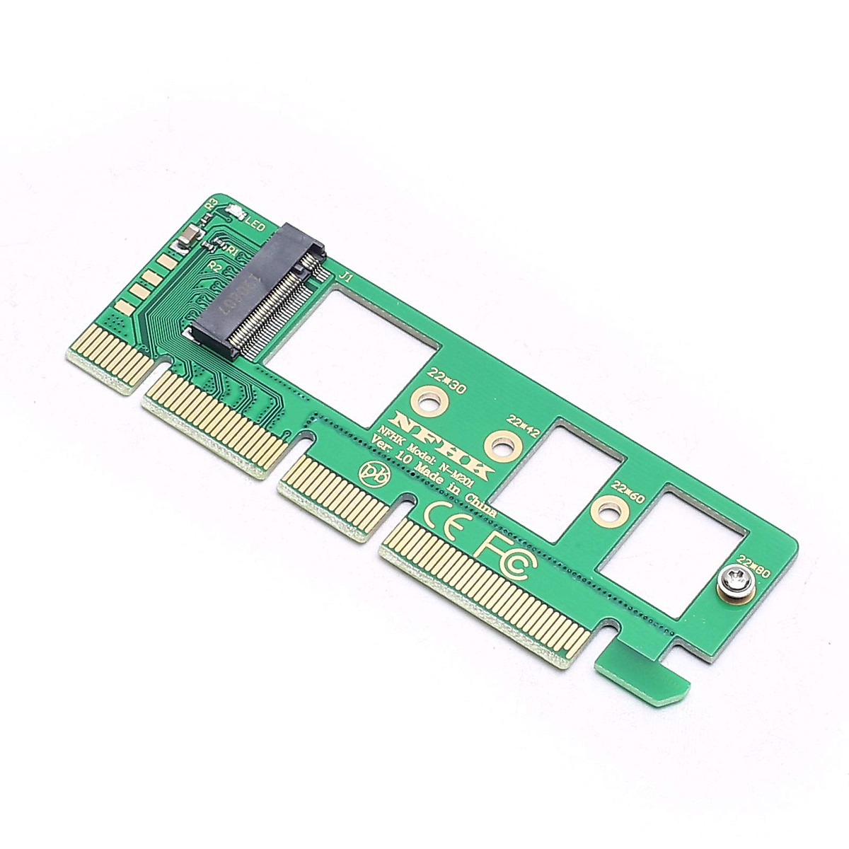 DEVMO M.2 NGFF M-Key to Desktop PCIe x4 NVMe SSD Adapter Card 2242 2260 2280 M2 Drive