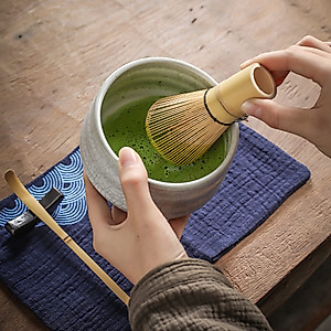 TEANAGOO Japanese Tea Set Matcha Whisk Set Matcha Bowl Bamboo Matcha Whisk (Chasen) Scoop (chashaku) Matcha Whisk Holder Tea Making Kit. MSB-5 Matcha Green Tea Powder Kit. Matcha Tea Kit