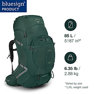Osprey Aether Plus 85 Men's Backpacking Backpack, Black, Large/X-Large