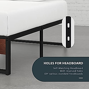 Einfach Queen Size 14 Inches Metal Platform Bed Frame, Mattress Foundation with Metal Slat Support, No Box Spring Needed, Easy Assembly