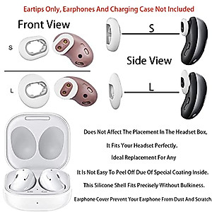 8 Pairs L/S Galaxy Buds Live Accessories Earbud Tips Replacement Earbud Tips Earbud Replacement Tips Silicone Earbud Tips Ear Tips Ear Wing Tips Compatible with Samsung Galaxy Buds Live Ear Tips White