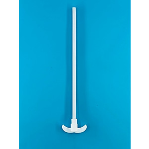 LUERFLEX PTFE Overhead Stirrer Electric Stirring Rod Stirrier Mixer Shaft with Foldable Paddle for Lab (350MM-80MM-7MM)
