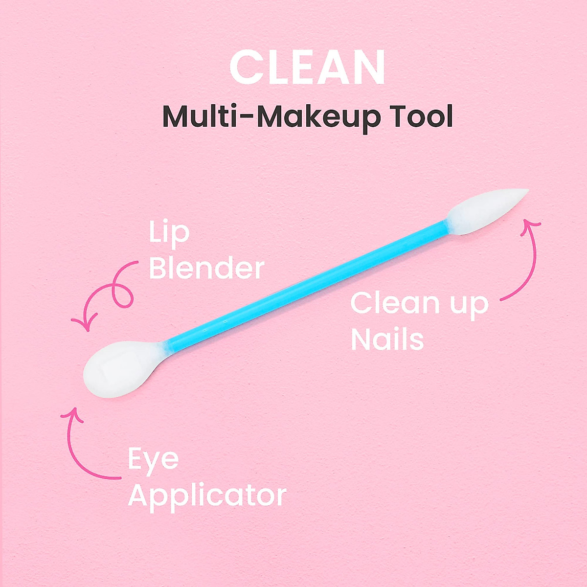 Fran Wilson EYE TEES COTTON TIPS 80 Count (3 PACK) - Precision Makeup Applicator, Double-sided Swabs with Pointed and Rounded Ends for Perfect Blending, Effective Cleaning and Precise Touch-ups