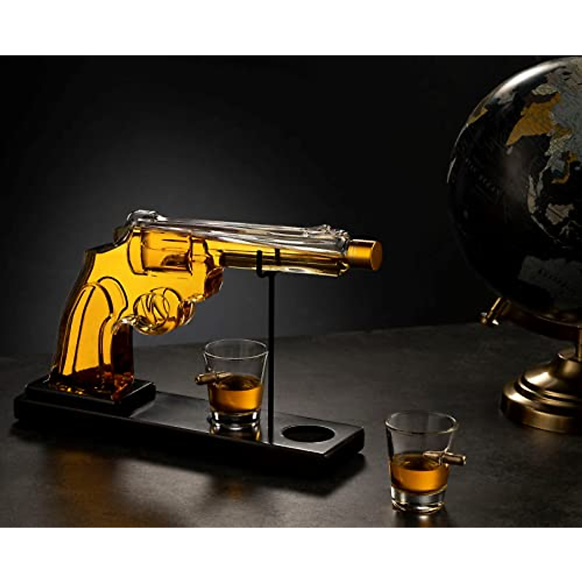 Gifts for Dad, Whiskey Gifts for Men, Whiskey Decanter Bottle and Bullet Shot Glasses, Whiskey Glasses, Decanter Set for Scotch Whiskey Vodka Bourbon