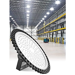 wowspeed LED High Bay Light,500W 50000LM UFO LED High Bay Light,6500K Daylight LED Shop Light, IP65 Waterproof LED Commercial Warehouse Area Light,LED Garage Light for Garage Gym Factory Warehouse