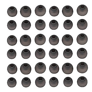 ASHATA 36Pcs Soft Silicone Earbuds Tips for in Ear Headphones, Noise Cancelling Eartips Eargels Earpads Earbud for Inner Hole from 4.5mm to 6.0mm in Ear Headphone Earphone