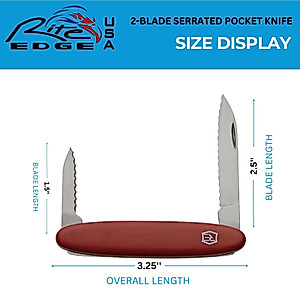 Rite Edge Outdoor Pocket Knife Set – Premium 4.25" Folding Knife & 3.25" 2-Blade Trapper EDC Knife