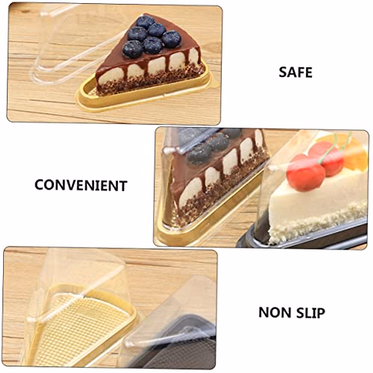 OATIPHO 50pcs Sandwich Box Mini Cake Boxes Cake Plastic Container Clear Container Bakery Box Moon Cake Packing Box Cheesecake Boxes Disposable Cake Boxes Packing Cake Boxes Blister Dessert