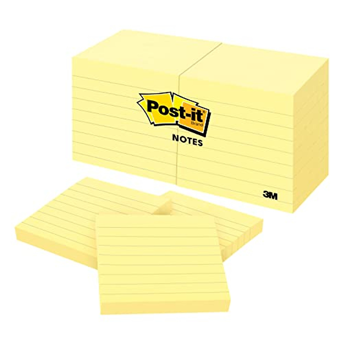 Post-it Notes, 3x3 in, 12 Pads, America's #1 Favorite Sticky Notes, Canary Yellow, Clean Removal, Recyclable (630SS)