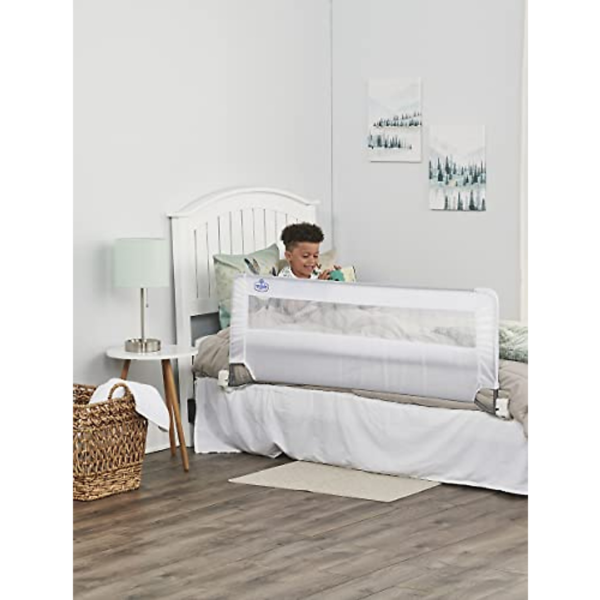 Regalo Swing Down 54-Inch Extra Long Bed Rail Guard, with Reinforced Anchor Safety System