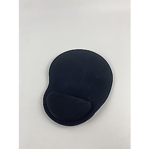 Bimor Mousepads Mouse Pad with Wrist Rest Support, Gel Mouse Pads with Non-Slip PU Base, Pain Relief Memory Foam Mousepad for Laptop PC, Cute Office Supplies Desk Accessories Jet Black