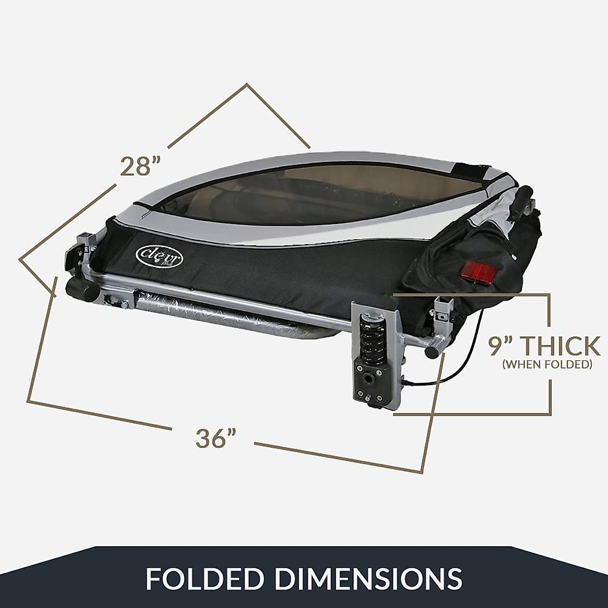 ClevrPlus Deluxe 3-in-1 Double 2 Seat Bicycle Bike Trailer Jogger Stroller for Kids Children | Foldable w/Pivot Front Wheel, Grey