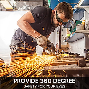 Yunsailing 96 Pieces Safety Glasses Eye Protection Glasses Anti Scratch Resistant Sunglasses for Men Women Protective Eyewear Safety Goggles for Construction, Shooting and Laboratory, Black