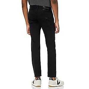 A|X ARMANI EXCHANGE Men's 5 Pocket Straight, Black Stretch Bull Denim