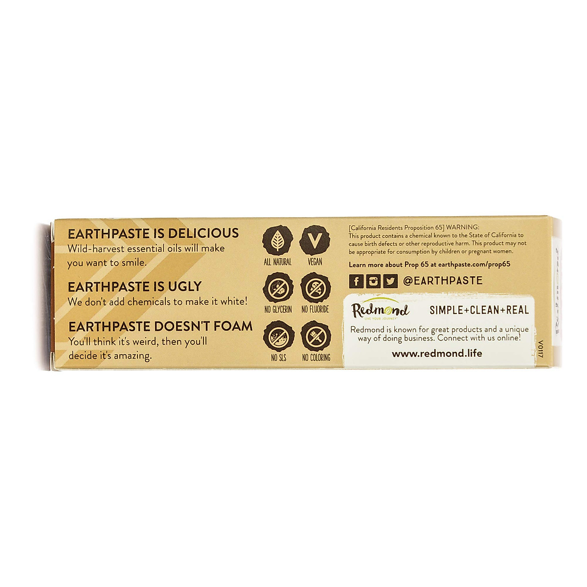 Redmond Earthpaste - Natural Non-Flouride Toothpaste, Cinnamon, 4 Ounce Tube (3 Pack)