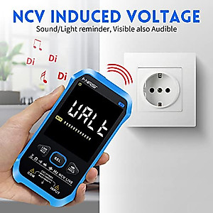 Digital Multimeter FNIRSI S1 Smart Electrical Tester NCV Measures AC/DC Voltage Resistance Continuity Capacitance Temperature Frequency Diode Live Wire Auto Measurement 9999 Counts TRMS