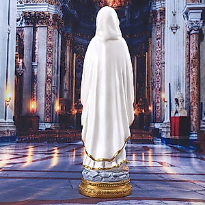 Lourdes Virgin Mary Statue, 12 Inch Catholic Blessed Virgin Mother Mary Statues, Catholic Gift Resin Virgin Mary Figurines, Suitable for Religious and Home Decor, Filling Indoor Space (12 Inch)