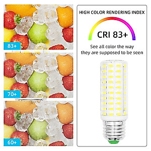 E26 10W LED Light Bulbs Super Bright, Equivalent 120W Chandelier Bulbs, Daylight White 6500K 1400LM Non-Dimmable Compact 100-265V E26 Medium Screw Base Bulbs Ceiling Fan Light Bulbs, Pack of 2