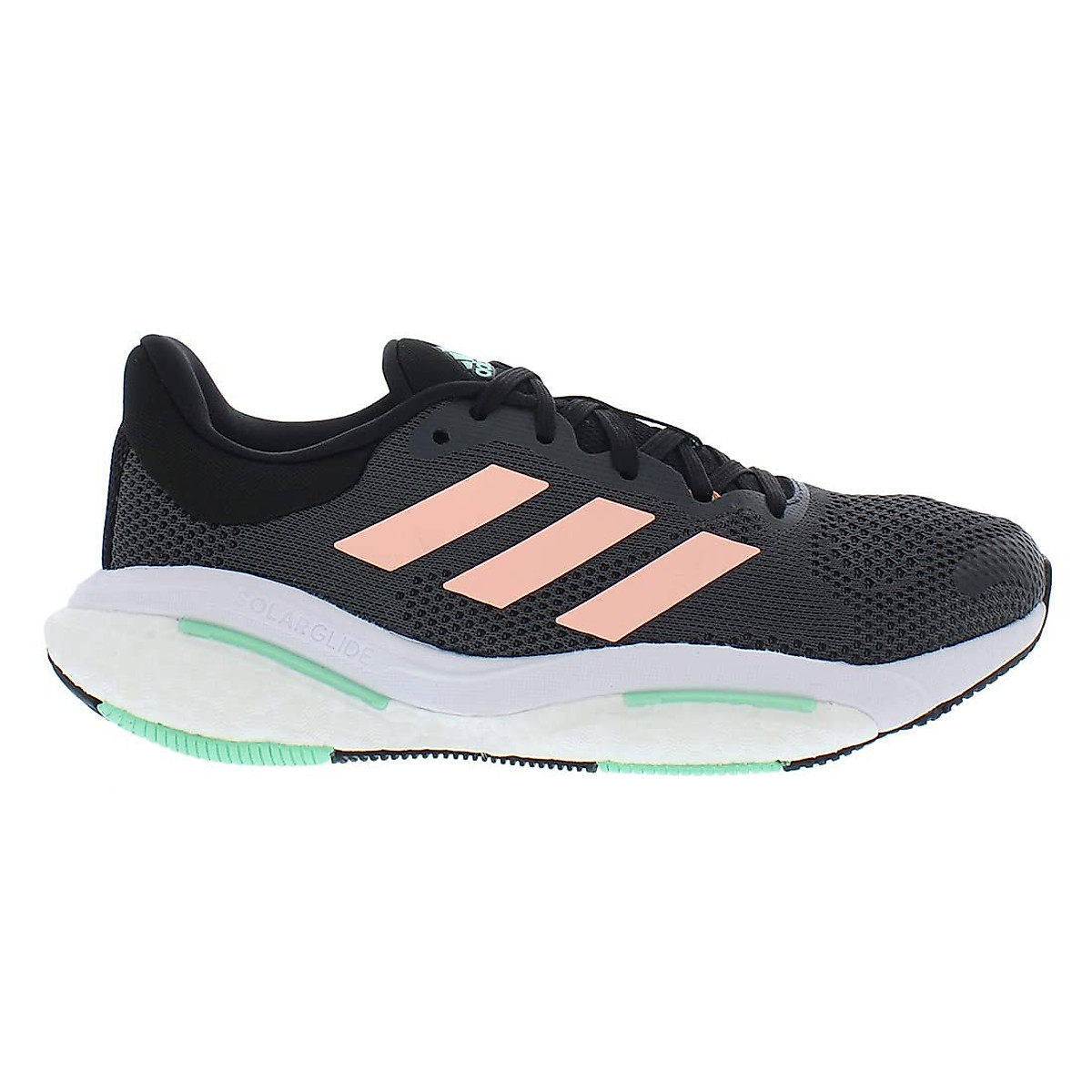 adidas Women's Solarglide 5 Grey Six/Light Flash Orange/Pulse Mint 6 B