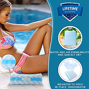 Joe & JoseRin Hot Tub Booster Seat, 3D Air Mesh Bathtub Seat Cushion with 6 Weighted Sections, Adults Submersible Spa Pillow, Washable and Quick Dry Bath Accessories for Indoor & Outdoor Hottub