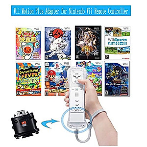 NC Motion Plus Adapter Replacement for Wii Motion Plus Adapter-Sensor Accelerator and wii Remote Controller compatible (Black 1 Pcs)