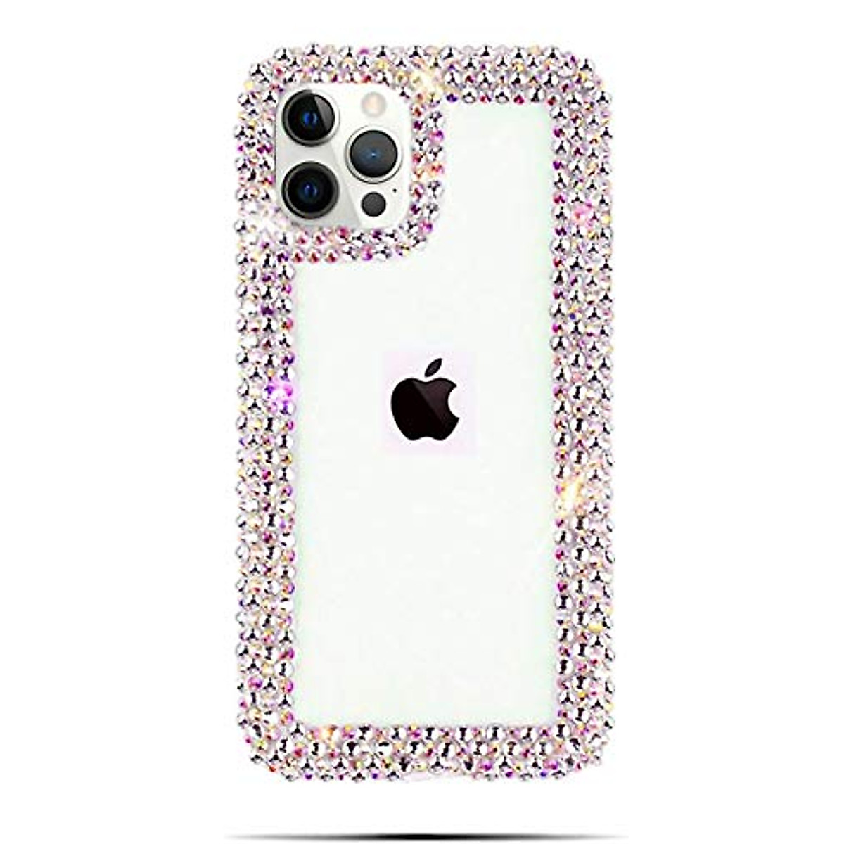 Bonitec Glitter iPhone 14 Pro Max Case, Luxury 3D Bling Sparkle for Women & Girls, Crystal Rhinestone Diamond Cover, Clear