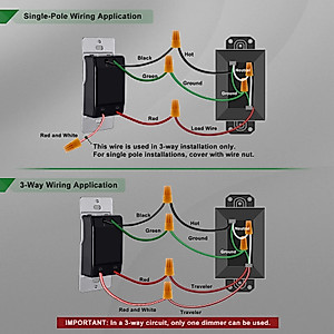 (6 Pack) UNIELE Ultra Slim Dimmer Light Switch, Max 300W Dimmable LED, CFL Lights, 600W Incandescent, Single-Pole or 3 Way LED Slide Dimmer Light Switch, 15A/120V/60Hz, ETL Listed, White