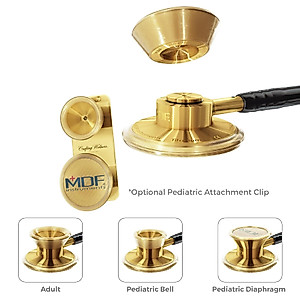 MDF Instruments Pediatric Attachment with Clip - for MD ONE® Epoch® Titanium Stethoscope - Gold