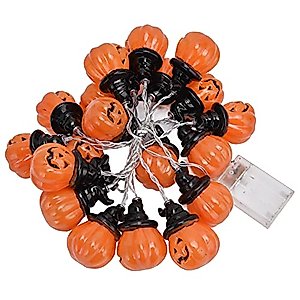 20Pcs LED Pumpkin Lantern, 3m Dual-Mode Decorative Lights, Suitable for Holiday, Home, Halloween, Garden, Porch, Fence Decoration Lights