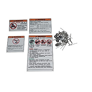 YANGCAN Warning Decals Stickers Labels Aluminum Backed Compatible with Yamaha Raptor Blaster BANSHEE YFZ450R efi Raptor 700 Raptor 660 YFZ450 carb model Warrior 350 Blaster 200 Grizzly Wolverine Kodiak