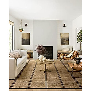Loloi Angela Rose Colton Collection CON-01 Natural/Black 7'-6'' x 9'-6'', .38" Pile Height, Area Rug