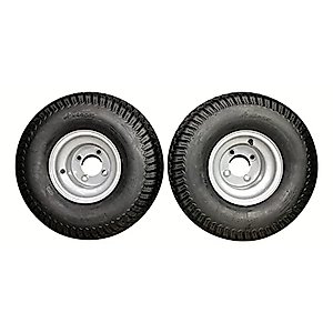 (Set of 2) 20x10.00-8 Tires & Wheels 4 Ply for Lawn & Garden Mower (Compatible with Husqvarna)