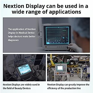 Nextion 3.5″ Enhanced HMI Display Module NX4832K035 Resistive LCD-TFT Touch Screen 480 * 320, Nextion Display with RTC Function and 8 Digital GPIOs, Suitable for 3D Printers, Vehicle HMI, etc.