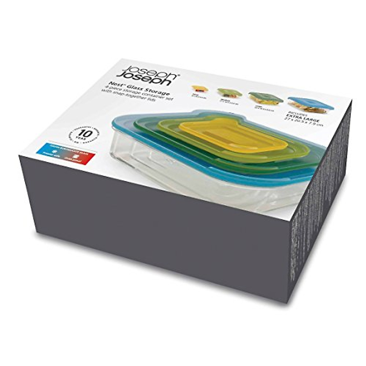 Joseph Joseph Nest Glass Storage Dishes - Multi-Colour, Set of 4