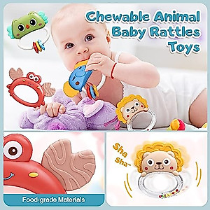 Mini Tudou Crib Mobile with Music and Lights,Baby Mobile for Crib with Hanging Rotating Rattle Toy,Star Projection,400 Lullabies and Timing Function,Remote Control Baby Crib Mobile for Boys Girls