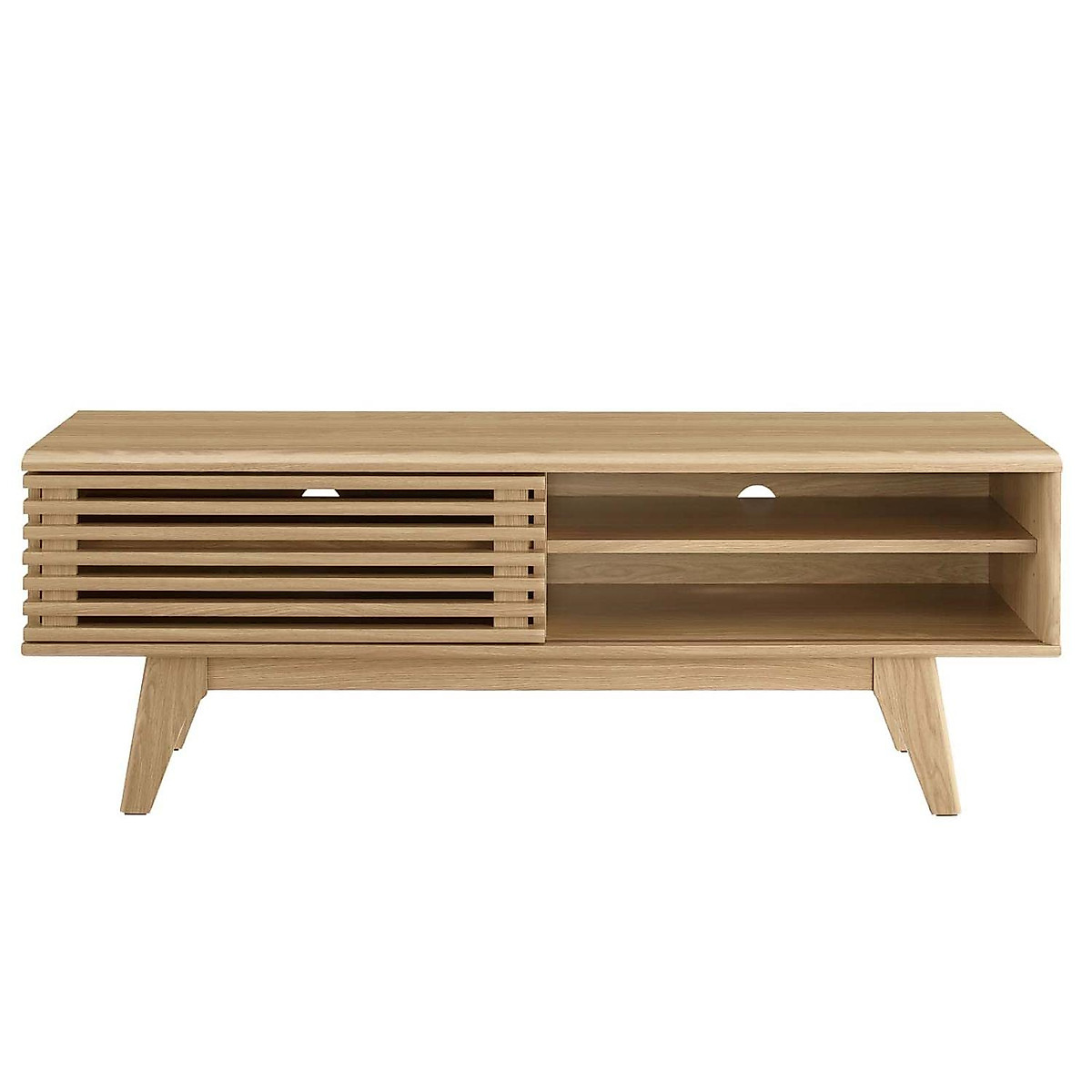 Modway Render Mid-Century Modern Low Profile 48 Inch TV Stand in Oak, 48"