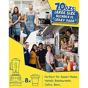 CRANDDI Professional Blender,1500 Watt Commercial Blenders for Kitchen with 70oz BPA-Free Pitcher and Self-Cleaning, Countertop Blenders for Shakes and Smoothies, Build-in Pulse, YL-010-B