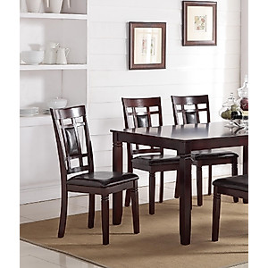 Wycian Chair Cushion Seat, Sectional Sofa Chair 7PCS Brown Solid Wood Rubberwood for Living Room Bedroom Dining Rooms Garden Kitchen Chair High Chair Seat