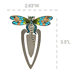 HOME-X Art Deco Dragonfly Colorful Bookmark, Tea Party Favor, Teacher Gift
