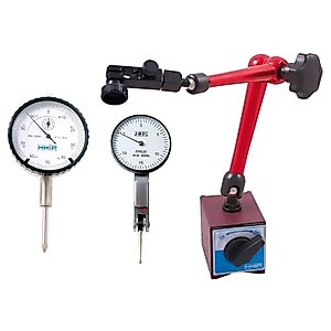 HHIP 4400-0018 0.03" Dial Test and 1" Dial Indicators with Uni Magnetic Base