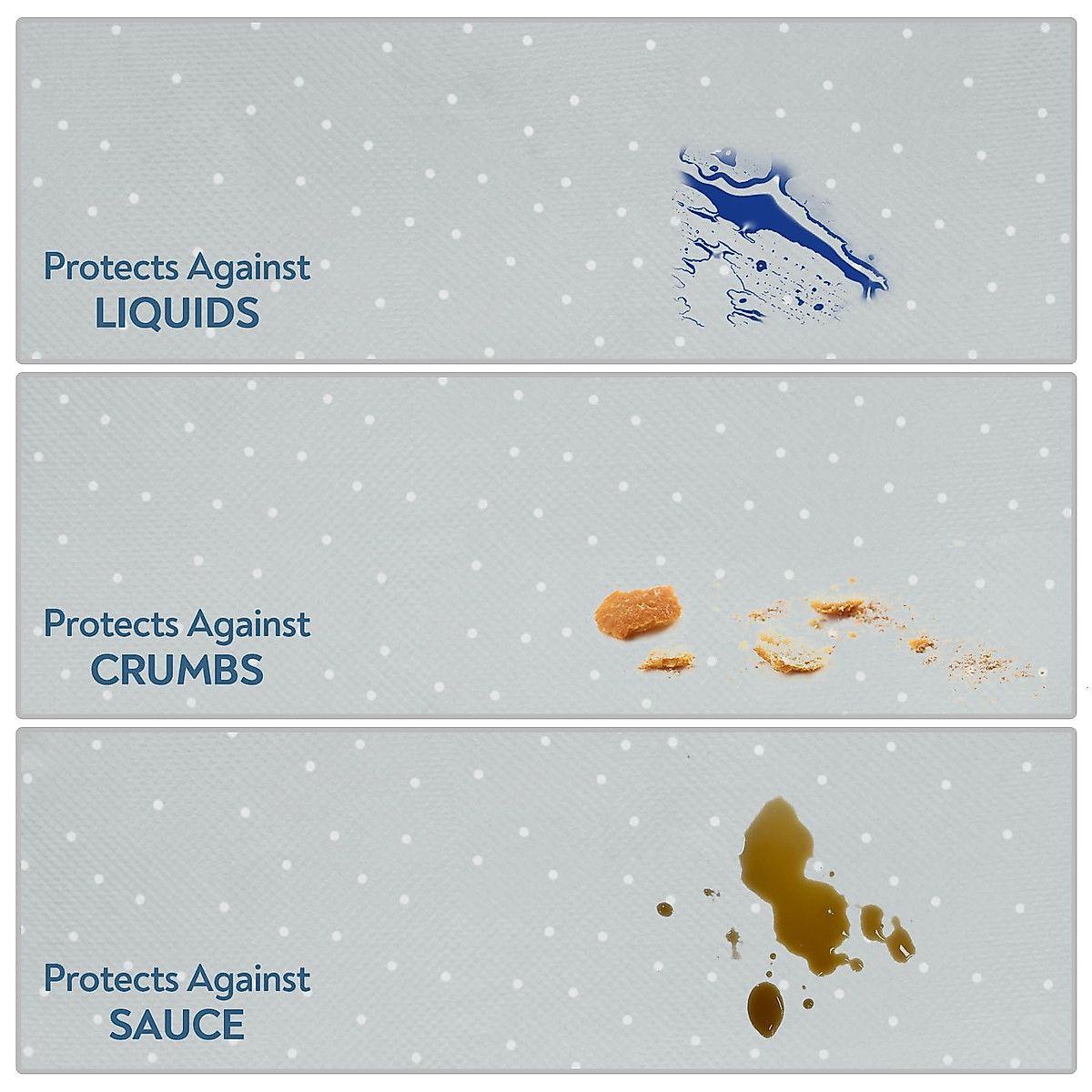 Baby Splat Mat for Under High Chair 2 Pack, 42 x 42 Inch Splash Mat for Arts & Crafts & Eating Mess, Waterproof and Washable Spill Mat, Baby Playtime Anti-Slip High Chair Mat for Floor or Table