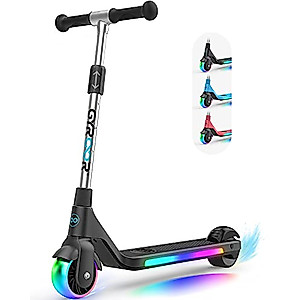Gyroor Electric Scooter for Kids, Teens, Boys and Girls with Lightweight and Adjustable Handlebar, H30 Kids Electric Scooter with Rechargeable Battery, 6 MPH Limit-Best Gift for Kids!-Black