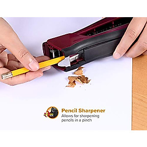 Bostitch Office Dynamo Stand-Up Stapler with Built-in Pencil Sharpener, Staple Remover and Staple Storage (B696R-MAG)