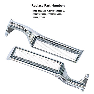 VKVXCLON Interior Door Handle All Metal Handle Compatible with Ford Bronco F150 F250 F350 F53 F59 F800 1987-1996 Front Rear Left and Right Side Replaces# 77178 E7TZ-1522601-A (Silver)