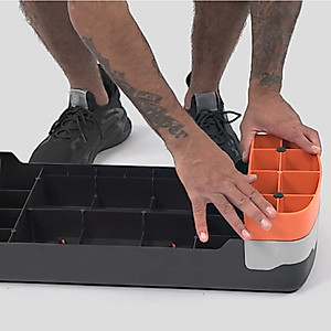 Phoenix Fitness Aerobic Step Platform - Adjustable Stepper for Exercise, Cardio, Core, Strength, Stamina and Resistance Training - Non-Slip Removable Risers for Home Gym Workout - Height: 4" & 6 Inch