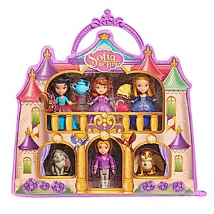Sofia the First Castle Carry Case and Accessories, 3-inch Figures, Kids Toys for Ages 3 Up, Amazon Exclusive by Just Play