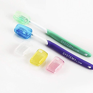 OUNONA 30pcs Toothbrush Head Cover Portable Toothbrush Cap Protective Case for Outdoor Travel Camping (Random Color)