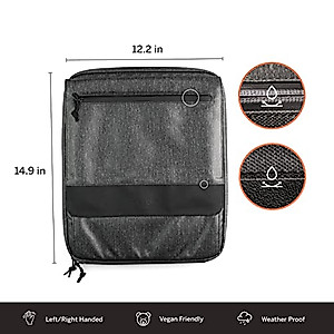 ETCHR Slate Satchel - 2 in 1 Art Travel Case and Small Messenger Bag for Essential Art Supplies - Multipurpose Weatherproof Travel Portfolio for Adults and Teens - Tripod Mountable Portfolio Bag